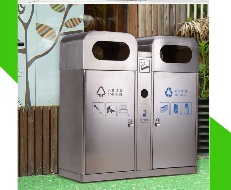 Public Garden Outdoor Stainless Steel Dustbins from China manufacturer ...